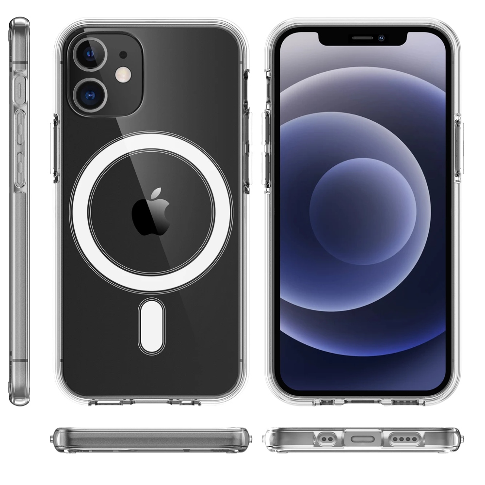 Clear Magnetic Case - iPhone 12 (Compatible with Magsafe) » MobilePhoneUsa